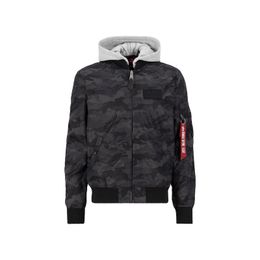 Alpha Industries Bomberjacke »MA-1 TT Hood Camo Light« black camo M M French Terry