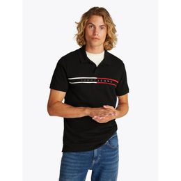 Tommy Jeans Poloshirt »TJM SLIM CHEST FLAG POLO« Mit Rundhalsausschnitt Black S S Klassisches Poloshirt von Tommy Jeans