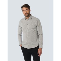 NO EXCESS Damen NO EXCESS Langarmhemd mit All-Over Print blau XL, N-Gr