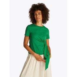Tommy Hilfiger T-Shirt »KNOT BOAT-NK SS TEE«, in asymmetrischer Form Radiant Green L (40) L (40) T-Shirt von Tommy Hilfiger
