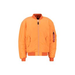 Alpha Industries Bomberjacke »MA-1 CS« tangerine L L Flight Nylon Stoff