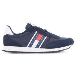 Tommy Jeans Sneaker »TJM RUNNER CASUAL ESS«, Freizeitschuh, Halbschuh, Schnürschuh mit seitlicher Logoflagge nachtblau 44 44 Lässiger Keilsneaker...