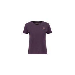 Alpha Industries T-Shirt »Basic T-Shirt SL W« Plum XL XL Single Jersey Stoff