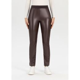 Stehmann Damen Leggings mit Taschen braun 36, N-Gr