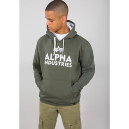 Alpha Industries Hoodie »Foam Print Hoodie« dark olive M M Rib Bündchen am Ärmel und Saum