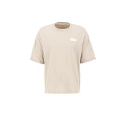 Alpha Industries T-Shirt »Organics OS Roll-Up T-Shirt« organic beige XXL XXL Gewebtes Loop-Label am rechten Saum