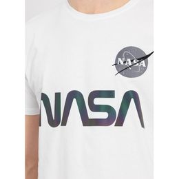 Alpha Industries T-Shirt »NASA Rainbow Ref. T-Shirt« white XS XS Flag Label am linken Ärmel