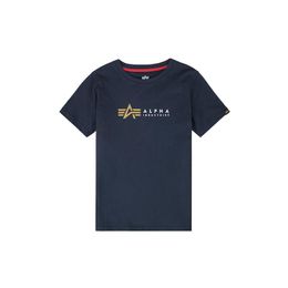 Alpha Industries T-Shirt »Alpha Label T-Shirt K« rep.blue 12 12 Single Jersey Stoff