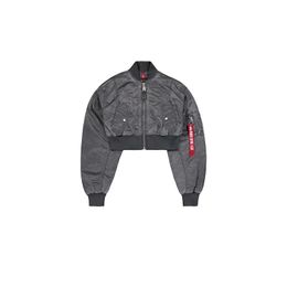 Alpha Industries Bomberjacke »MA-1 Vintage Cropped Light W« vintage grey XL XL Flight Nylon Stoff