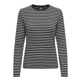 Only Langarmshirt »ONLLYON L/S O-NECK TOP BOX CC JRS« Cloud Dancer Stripes:Black M (38) M (38) Shirt von Only