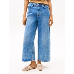 Tommy Hilfiger Weite Jeans &raquo;WIDE LEG HW LOU&laquo; mit Logo-Badge, mit Nieten, mit B&uuml;gelfalten Ali 34 - L&auml;nge 32 L&auml;nge 32 34 Weite Passform f&uuml;r maximalen...