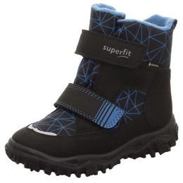 Superfit Klettstiefel »HUSKY WMS: mittel« Snowboots, Winterstiefel mit GORE TEX-Membran schwarz-blau 28 28 Winterstiefel mit zwei Klettverschlüssen