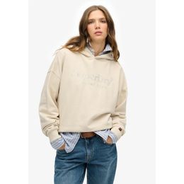 Superdry Kapuzensweatshirt »VENUE METALLIC RELAXED HOOD« Pumice Stone Beige S S Cooler Hoodie von Superdry