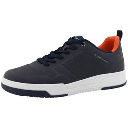 Tom Tailor Plateausneaker, Freizeitschuh, Halbschuh, Schnürschuh mit Lochmuster navy 40 40 Schnürer mit weich gepolstertem Schaftrand