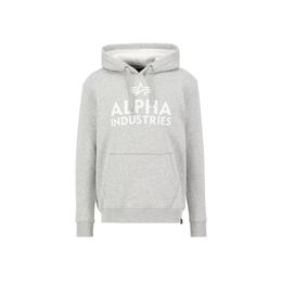 Alpha Industries Hoodie »Foam Print Hoodie« grey heather 3XL 3XL Rib Bündchen am Ärmel und Saum
