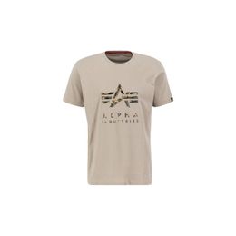 Alpha Industries T-Shirt »Camo Puff Print T-Shirt« vintage sand M M Single Jersey Stoff