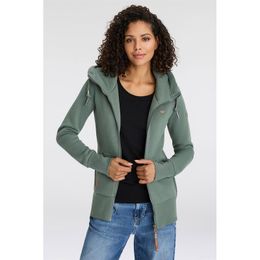 Ragwear Sweatjacke »NESKA ZIP O« mit extra breiten Bündchen BALTIC S (36) S (36) Vegan, von PETA verifizierte Kapuzensweatjacke von Ragwear