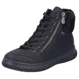Rieker Winterboots, Schn&uuml;rboots, Stiefelette mit wasserabweisender TEX-Membran schwarz 41 41 Schn&uuml;rboots mit Fellimitat-Kragen