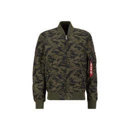 Alpha Industries Bomberjacke »MA-1 TT Camo Light« brushstroke green L L Flight Nylon Stoff