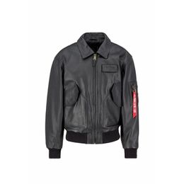 Alpha Industries Lederjacke »CWU-45/P Leather Heritage« black L L Kuhleder