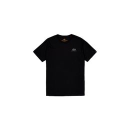 Alpha Industries T-Shirt »Basic T-Shirt SL TPU« black/chrome XS XS Single Jersey Stoff