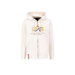 Alpha Industries Hoodie »Basic Zip Hoodie PP Camo« jet stream white XXL XXL Brushed Fleece Stoff