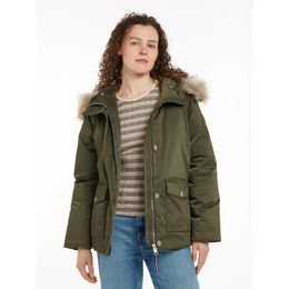 Tommy Hilfiger Parka mit Kapuze mit Logopatch Army Green M (38) M (38) Jacke von Tommy Hilfiger Womanswear