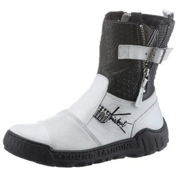 KRISBUT Winterboots mit praktischem Wechselfußbett weiß-schwarz 39 39 Sportiver Winterboots mit Schnallenverschluss