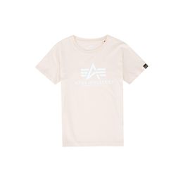 Alpha Industries T-Shirt »Basic T-Shirt BL K« jet stream white/white 4 4 Single Jersey Stoff