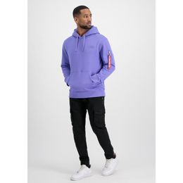 Alpha Industries Hoodie »Backprint Hoodie « electric violet S S Brushed Fleece Stoff