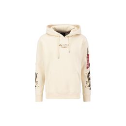 Alpha Industries Hoodie »Dragon EMB Hoodie« jet stream white 3XL 3XL Flag Label am linken Ärmel
