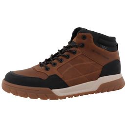 Tom Tailor Schnürboots, High Top-Sneaker, Trekkingschuh mit gepolstertem Schaftrand, Weite G braun-schwarz 41 41 Knöchelhoher Trekkingschuh mit...