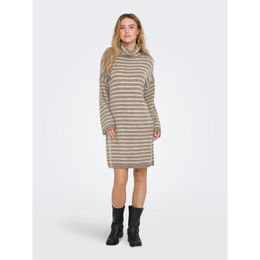 Only Strickkleid »ONLTALIO LS STRIPE ROLLNECK DRESS BF KNT« Weathered Teak Stripes:Birch Melange S (36) - N-Gr N-Gr S (36) Kleid in Midilänge von Only