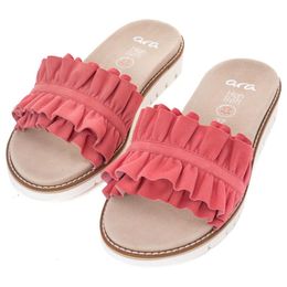 Ara Pantolette »KENT«, Slides, Flats, Sandale mit geraffter Bandage fuchsia 41 41 Pantolette mit geraffter Bandage