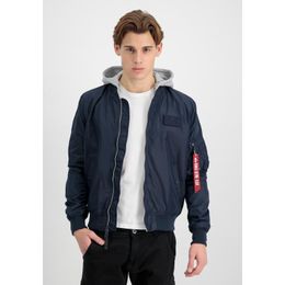 Alpha Industries Bomberjacke »MA-1 TT Hood BP Ref.« rep.blue 3XL 3XL Alpha Logo Velcro Patch