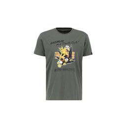 Alpha Industries T-Shirt »Gremlin T-Shirt« dark olive L L Vintage Militär Siebdruck auf der Brust