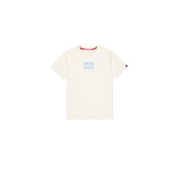 Alpha Industries T-Shirt »Satin Logo T-Shirt« vintage white L L Single Jersey Stoff