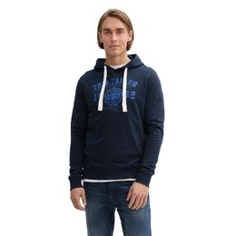 Tom Tailor Hoodie mit Logo Print dark navy blue XL XL Hoodie von Tom Tailor