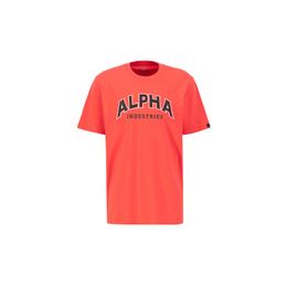 Alpha Industries T-Shirt »College T-Shirt« radiant red L L Single Jersey Stoff