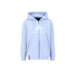 Alpha Industries Hoodie »Basic Zip Hoodie BL PP« light blue XS XS Brushed Fleece Stoff