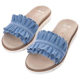 Ara Pantolette »KENT«, Slides, Flats, Sandale mit geraffter Bandage azurblau 40 40 Pantolette mit geraffter Bandage