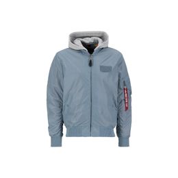 Alpha Industries Bomberjacke »MA-1 TT Hood Light« greyblue XS XS TT Nylon Stoff