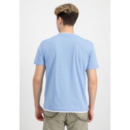 Alpha Industries T-Shirt »Double Layer T-Shirt« light blue S S Loop Logo Label am Saum