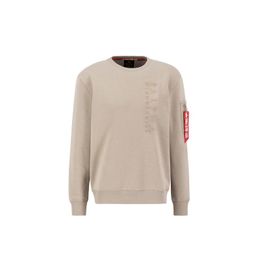 Alpha Industries Sweater »Embroidery Sweatshirt« vintage sand L L Brushed Fleece Stoff