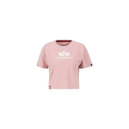 Alpha Industries T-Shirt »Basic T-Shirt COS Women« silver pink S S Logo Loop Label am Saum