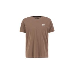 Alpha Industries T-Shirt »Basic T-Shirt SL« taupe M M Single Jersey Stoff