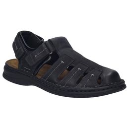 Josef Seibel Sandale &raquo;Max 92&laquo;, B&auml;ckersandale, Komfortschuh, Klettschuh in weiter Form schwarz 46 46 Klassische Sandale in Komfortweite G