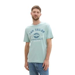 Tom Tailor T-Shirt mit großem Logofrontprint white moss M M Rundhalsshirt von Tom Tailor