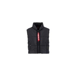 Alpha Industries Blouson »Puffer Vest Cropped Women« black S S Gewebtes Alpha Label auf der Tasche