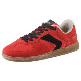 VERBENAS Sneaker »Sora«, Schnürschuh, Freizeitschuh, Halbschuh mit weichem Schaftrand rot-schwarz 36 36 Retro-Basket-Sneaker zum Schnüren